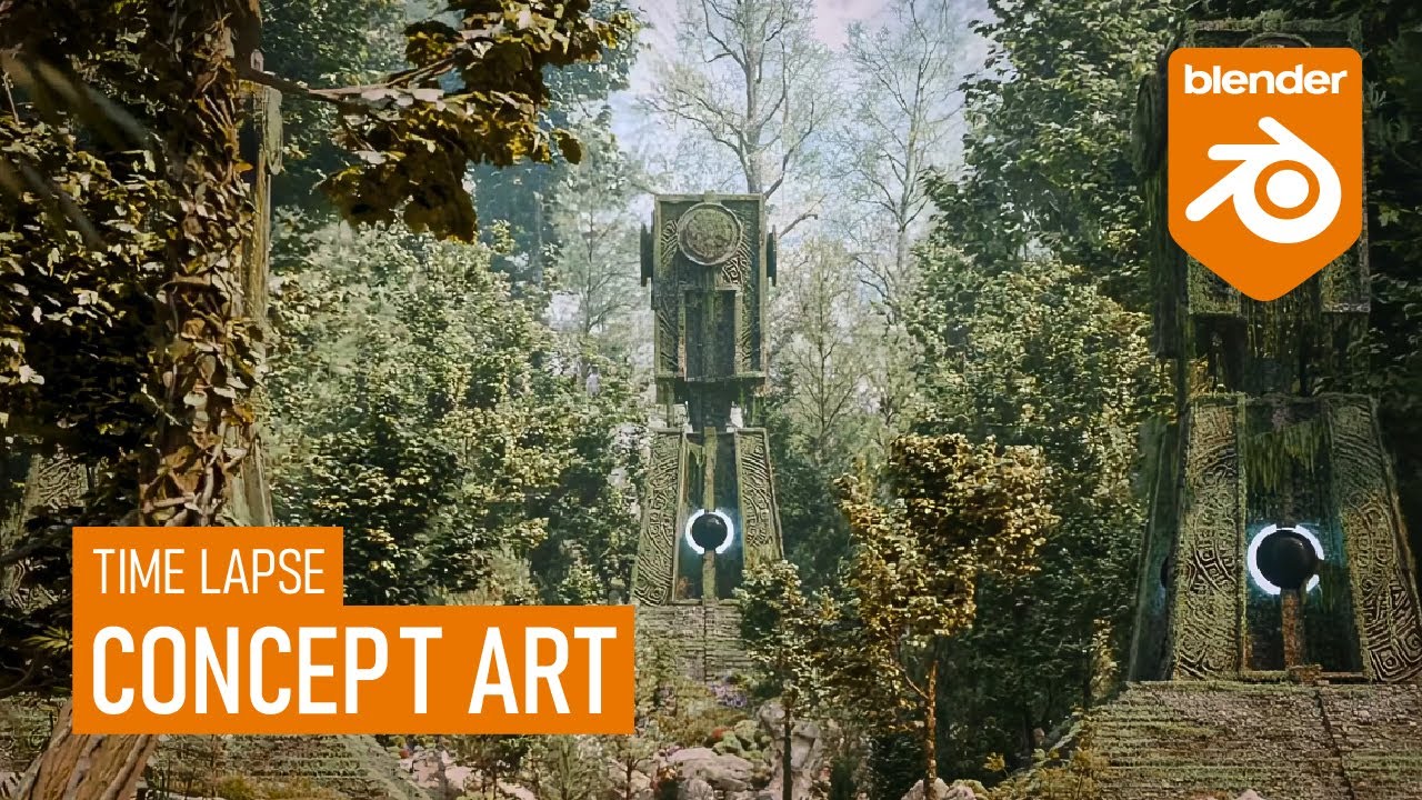 Blender Concept Art (time lapse) - YouTube
