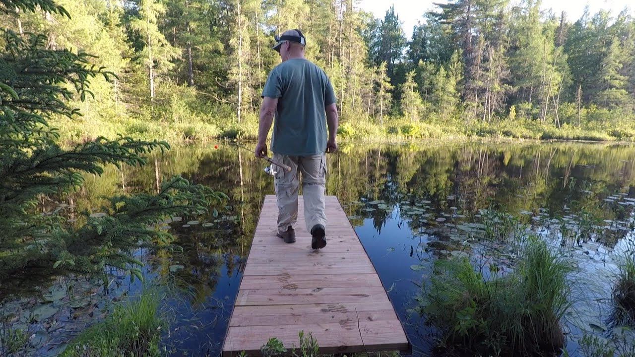 PIER BUILD AT THE CABIN - Fishing Pier Construction In Northern ...