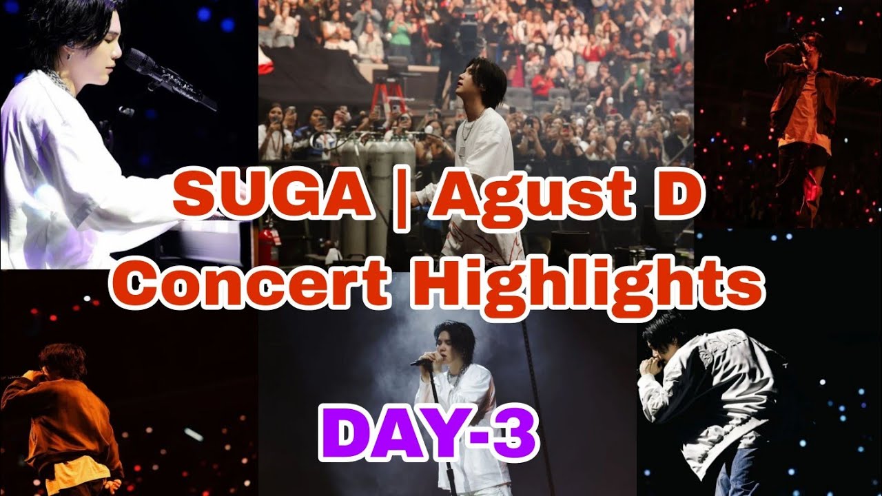 SUGA | Agust D Concert DAY-3 Highlights. #suga_agustd_tour #sugaconcert ...