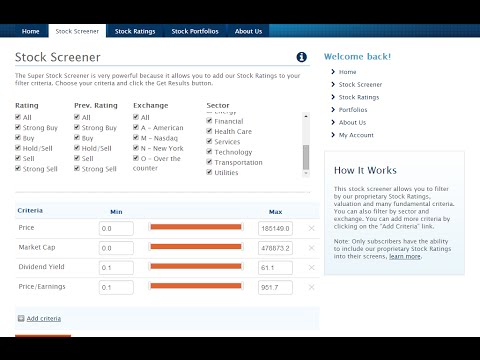 Stock Screener Tutorial - YouTube