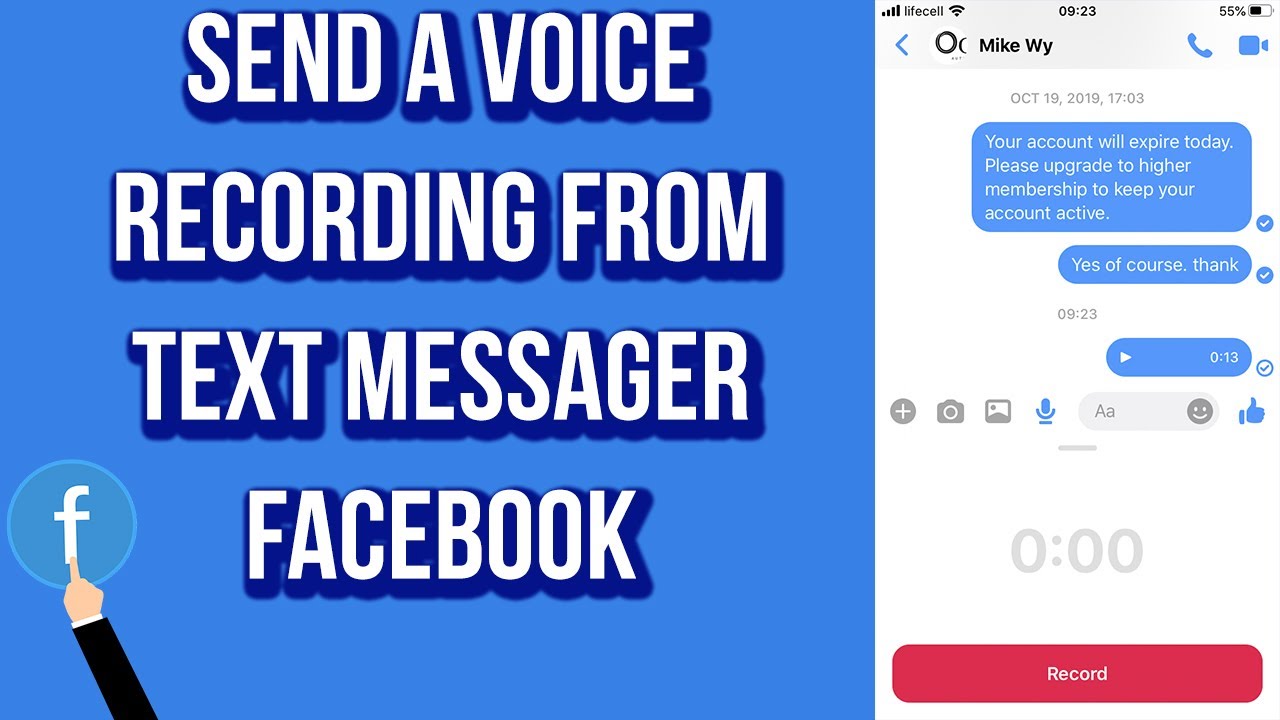 How to Send a Voice Recording From Messenger Facebook - YouTube