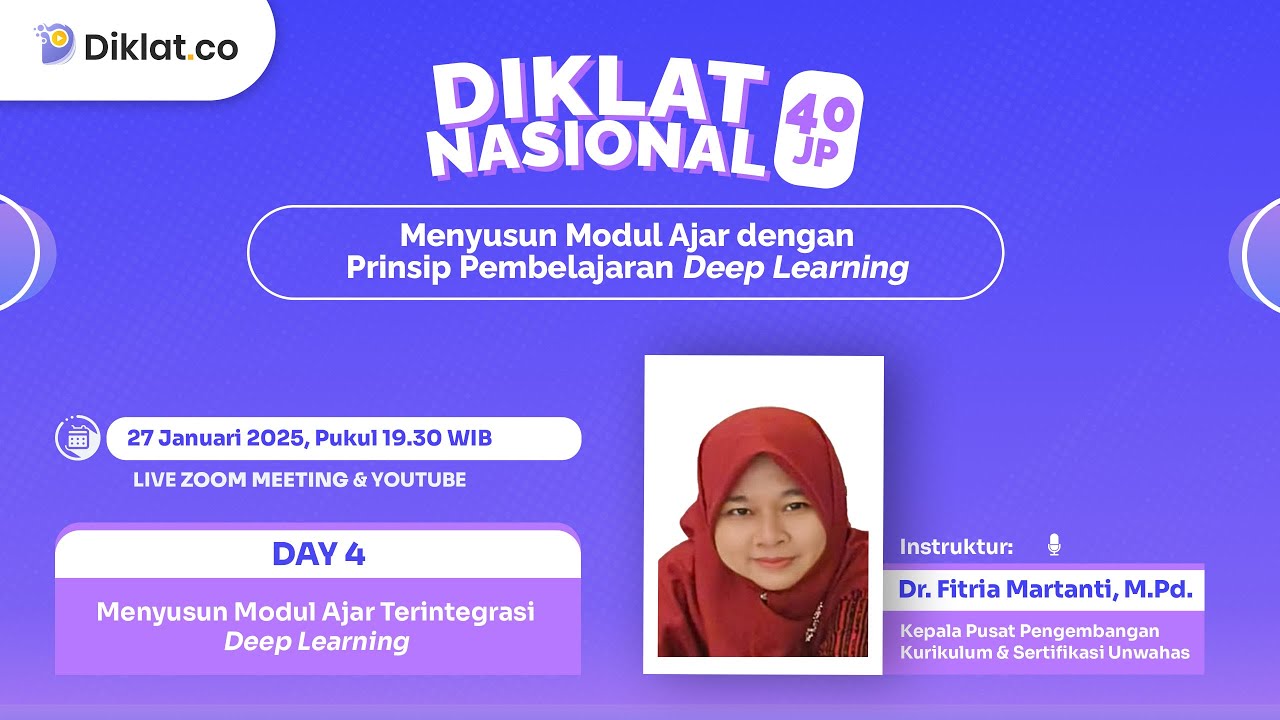 Diklat Nasional #4 Menyusun Modul Ajar dengan Prinsip Pembelajaran Deep Learning - YouTube