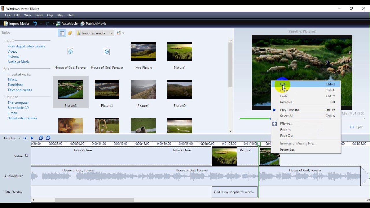 Microsoft Movie Maker Tutorial - Music Video - YouTube
