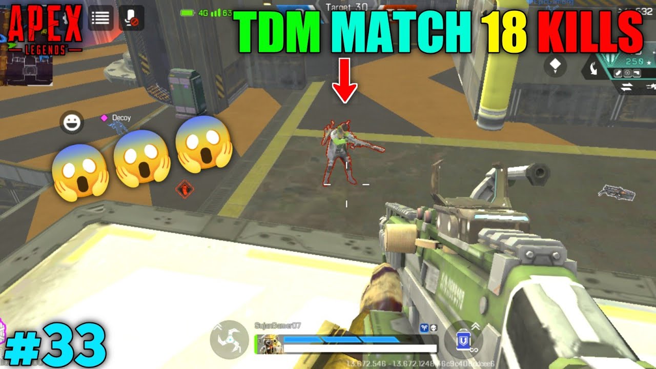 18 KILLS 🔥 TDM MATCH GAMEPLAY | APEX LEGENDS MOBILE GAMEPLAY #33 - YouTube