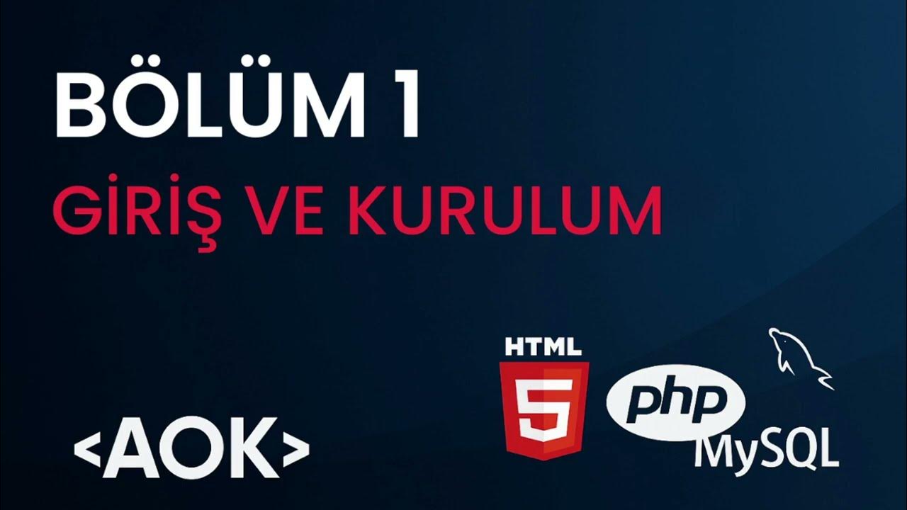 Apache, PHP, MySQL ve phpMyAdmin Kurulumu (Windows) | Adım Adım Web Sunucusu Hazırla! - YouTube