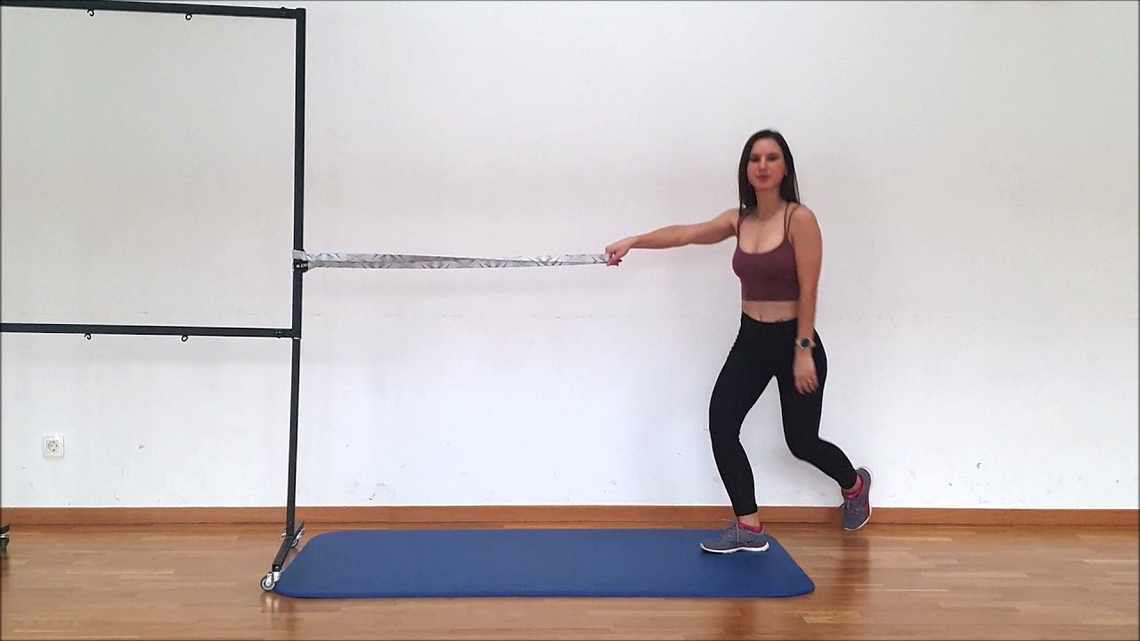 How to do the Reverse Lunge with Resistance Band - YouTube