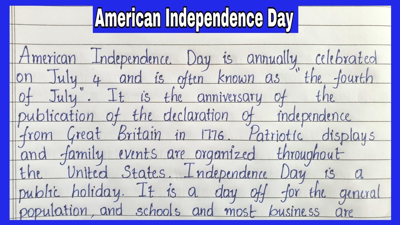Essay On Independence Day 2021 || Essential Essay Essential || American ...