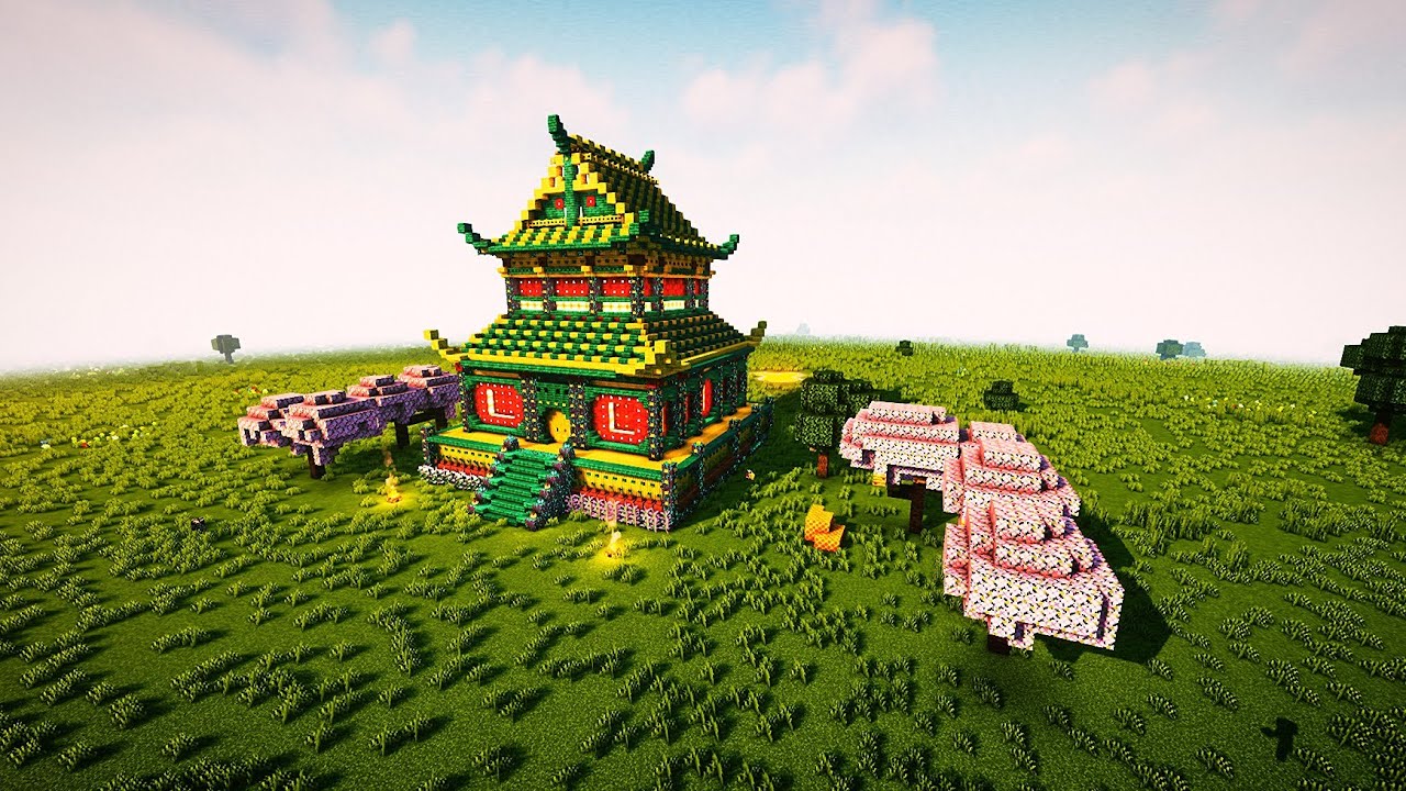 {Minecraft Tutorial} | How to build a Fantasy Japanese Temple {1.20 ...
