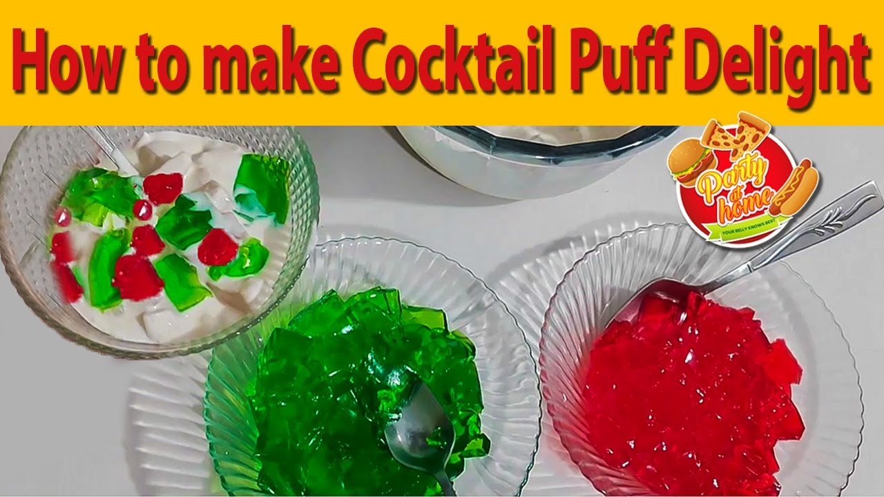 Cocktail Puff Delight Dessert(Bachon ki favorite) banane ka tarika ...