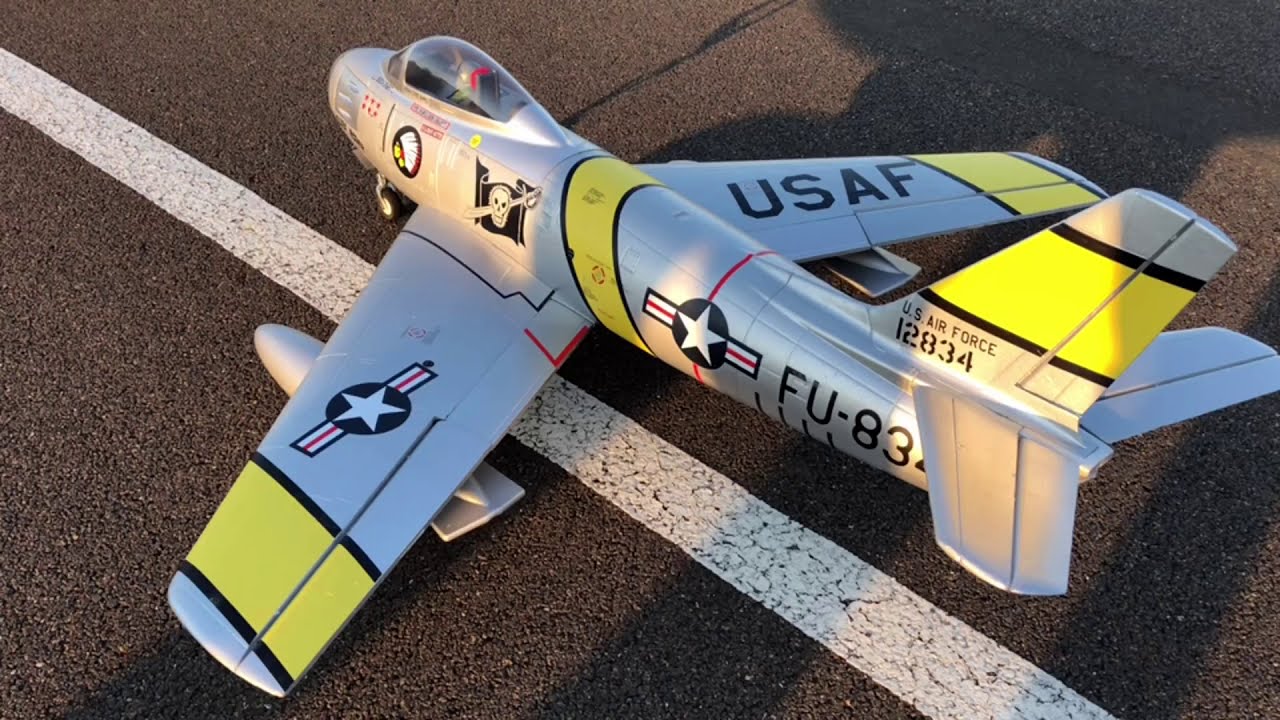 Jet Rc Freewing F-86 Sabre 80mm - YouTube