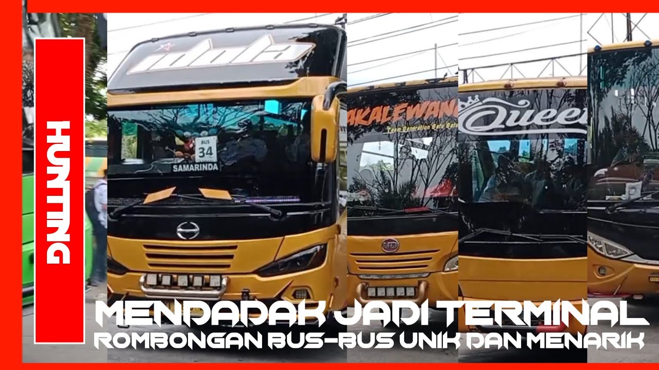 mendadak jadi terminal! tempat ini diisi rombongan bus unik dan legend ...