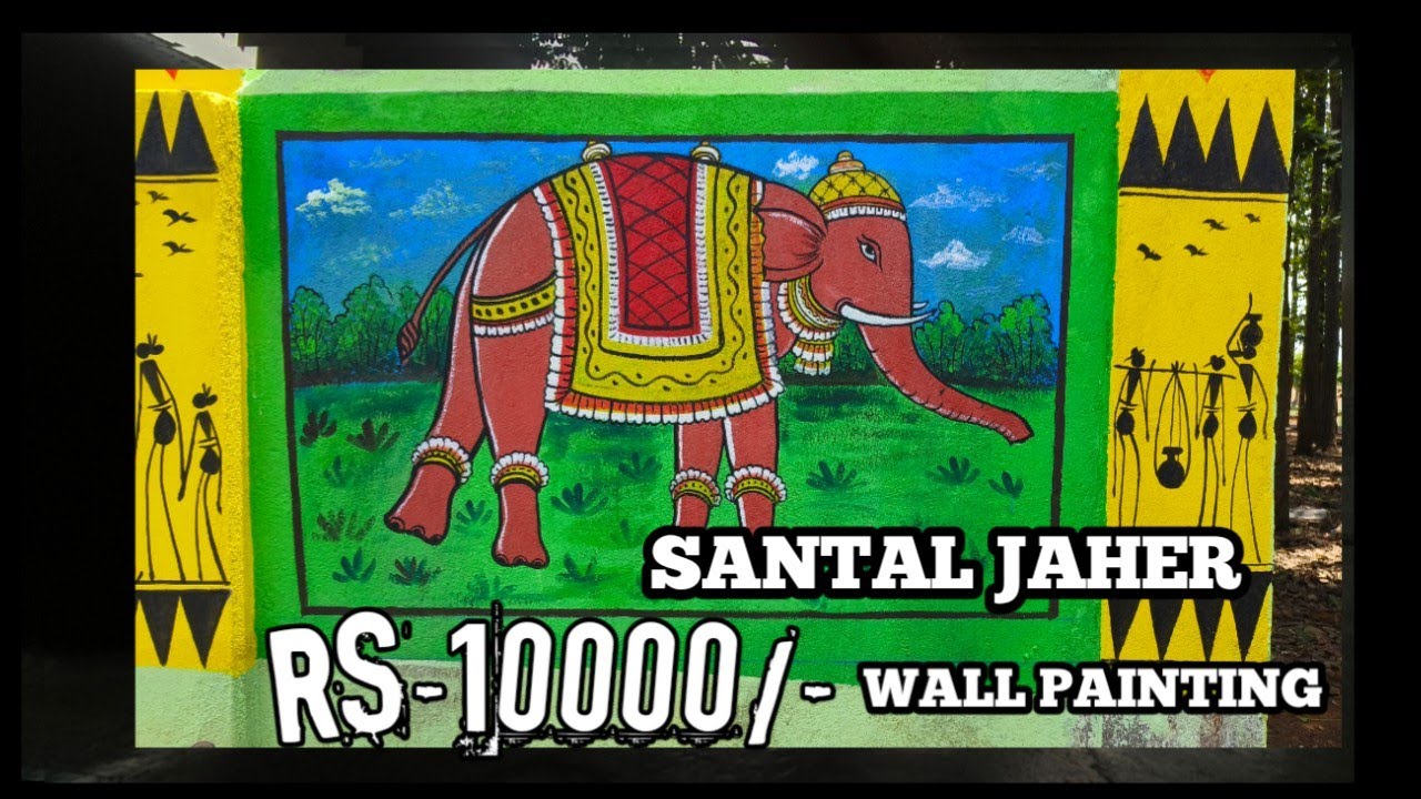 SANTAL JAHER PAINTING Video,Kumbhirpani,kuliana//#art #drawing # ...