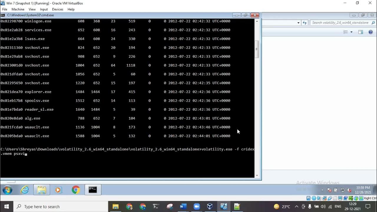 Memory Forensics using Volatility Framework demo with Cridex.vmem - YouTube