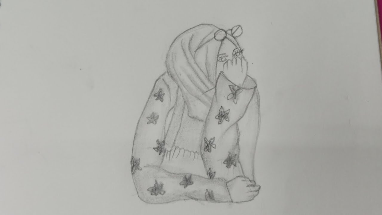 How to draw a cute Girl with Hijab Step by Step | pencil sketch ️ - YouTube