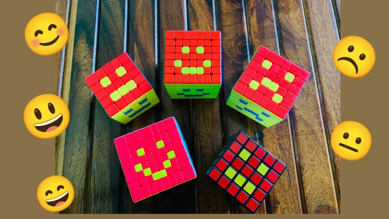 Creating Emojis on different Rubik's Cube | How to create different Emojis on Rubik's Cube # ...