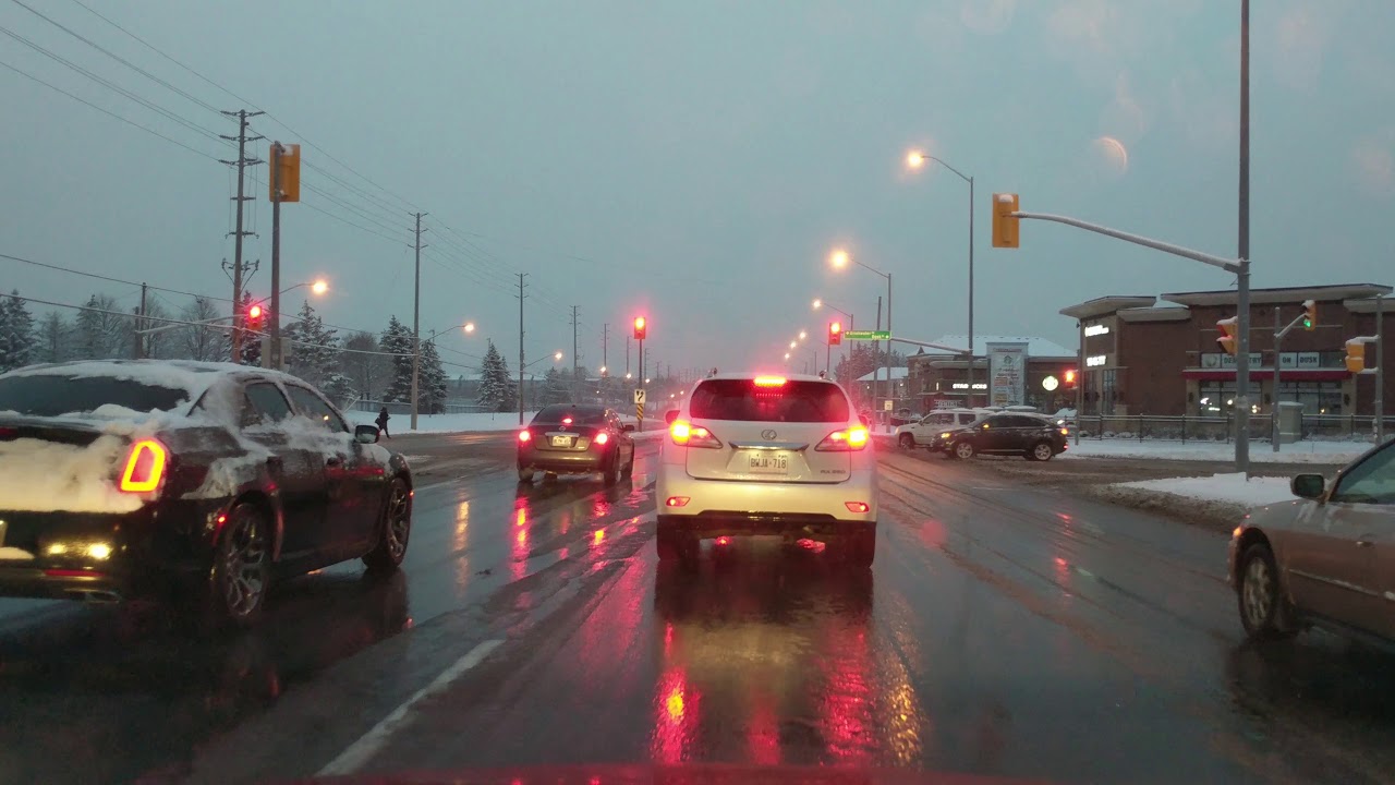 [4K] Morning Commute after Snowfall Brampton to Mississauga Canada ...