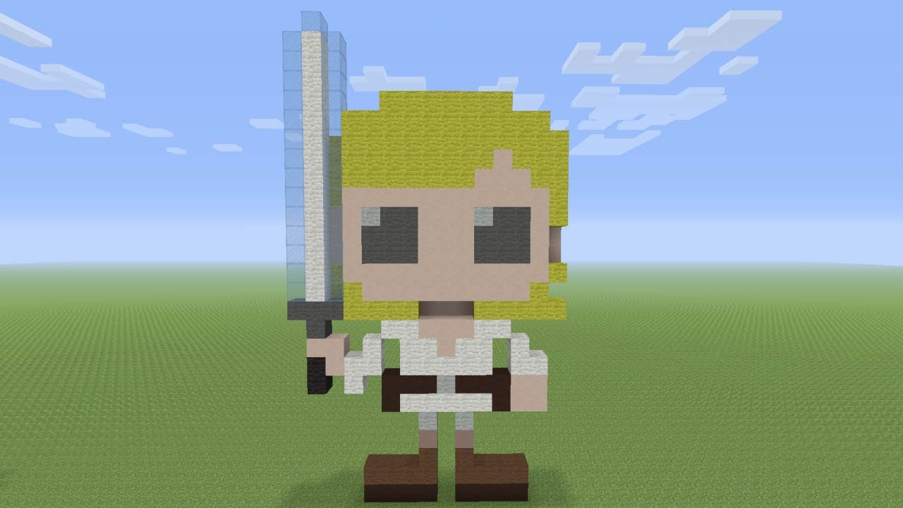 Minecraft Pixel Art - Luke Skywalker From Star Wars - YouTube