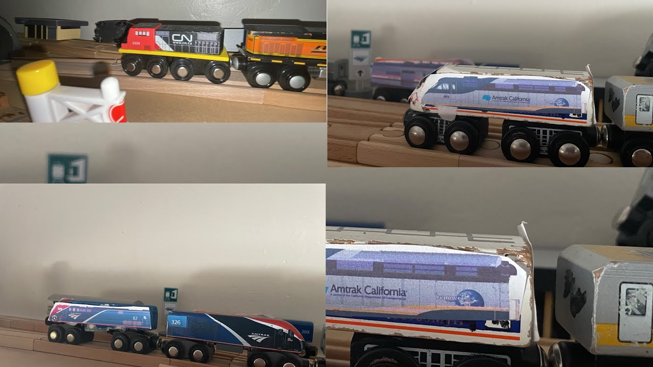 Wooden Train Railfanning Amtrak, BNSF - YouTube