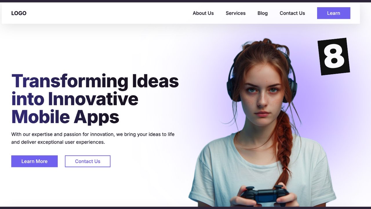 Design A Modern Responsive Homepage Using HTML, CSS & JavaScript ...