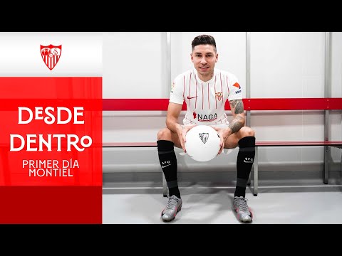El primer día de Gonzalo Montiel en el Ramón Sánchez-Pizjuán