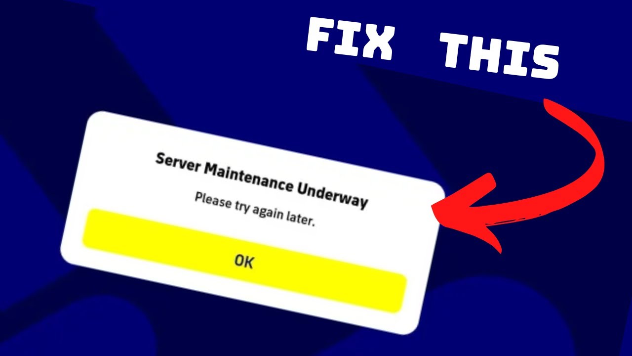 How to Fix “Server Maintenance Underway” in eFootball 2024 - YouTube