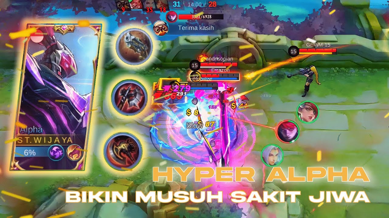HYPER ALPHA 😉 BIKIN MUSUH SAKIT JIWA 😈 - YouTube