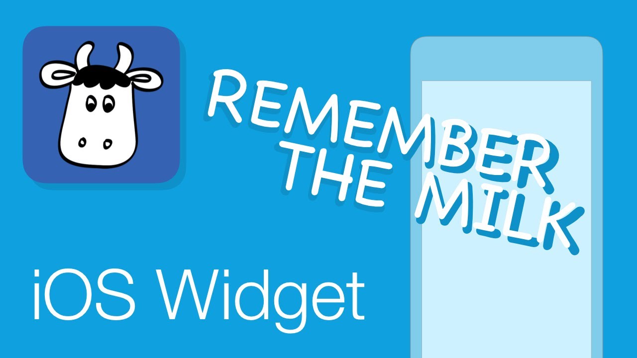 Remember The Milk | How To Add iOS Widget - YouTube
