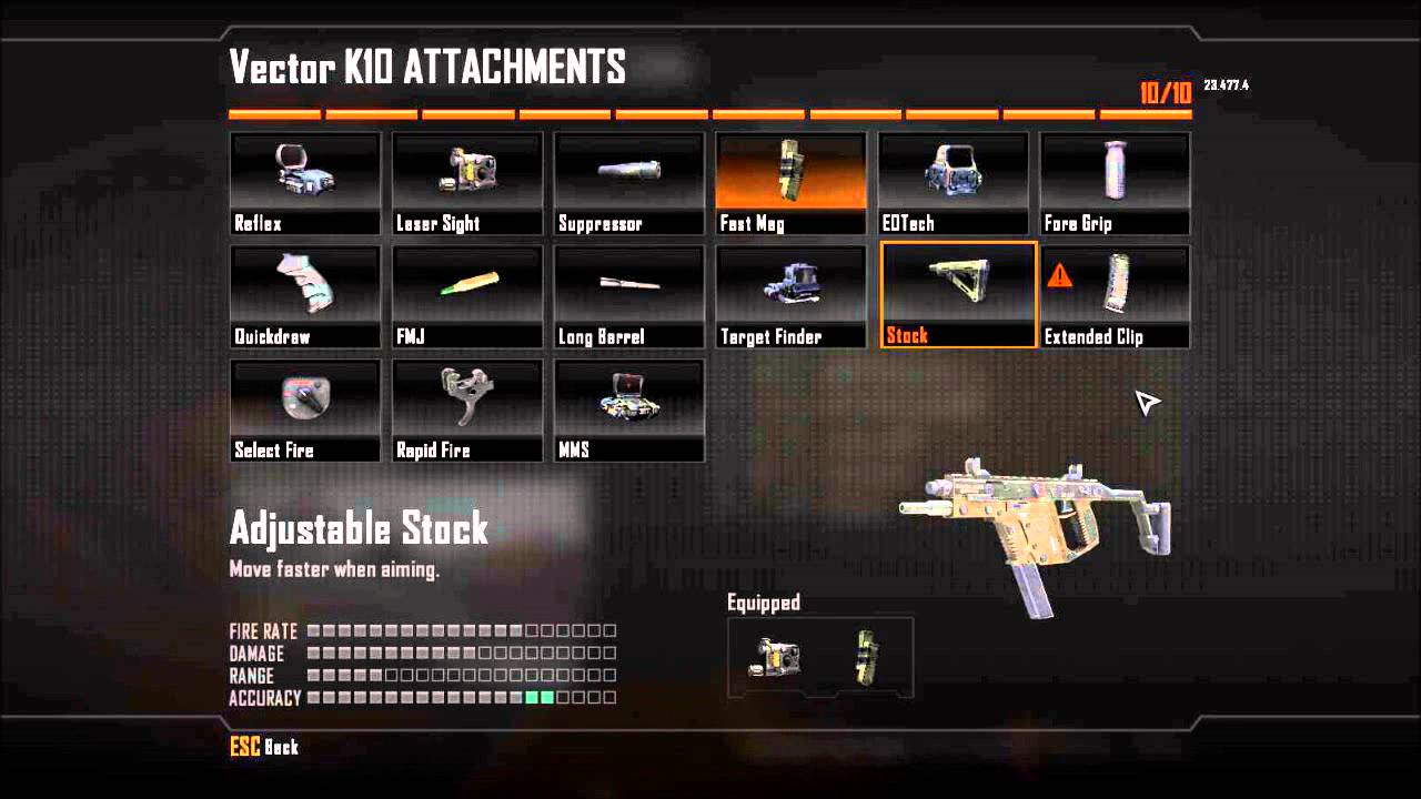 Call of Duty Black Ops 2: Road To Mastery Vector K10 Final Class Setup ...