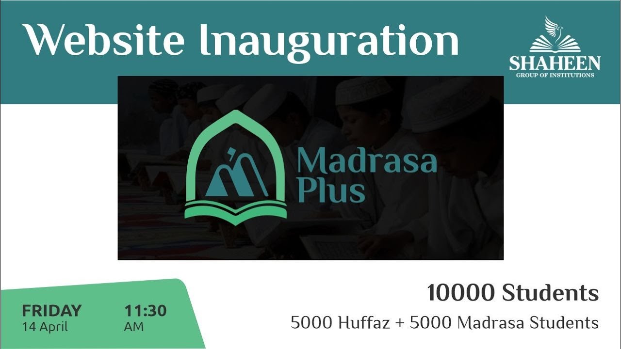 Website Inauguration of Madrasa Plus | Free Education - YouTube