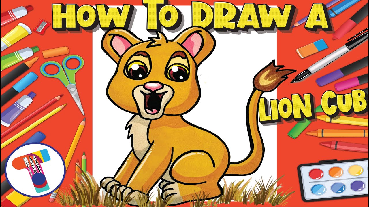 How to Draw Simba a Lion Cub - YouTube