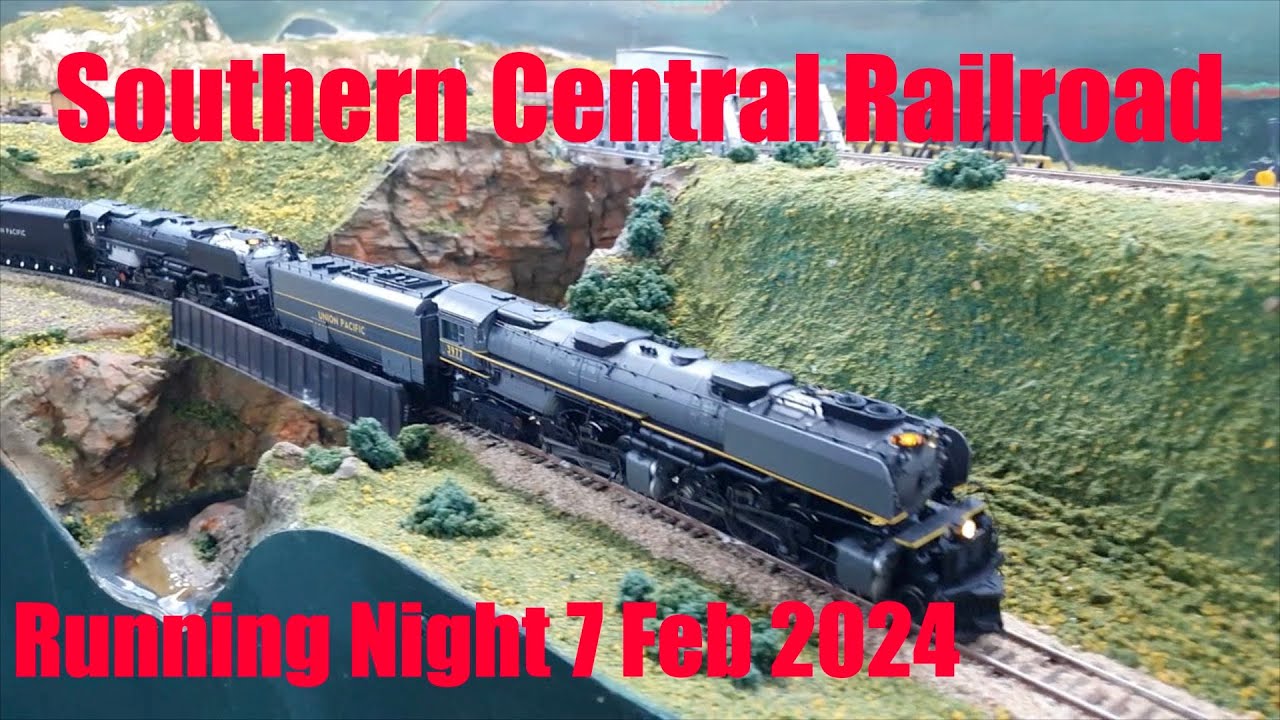 Southern Central Railroad Running Night with Train Bud cars and others ...