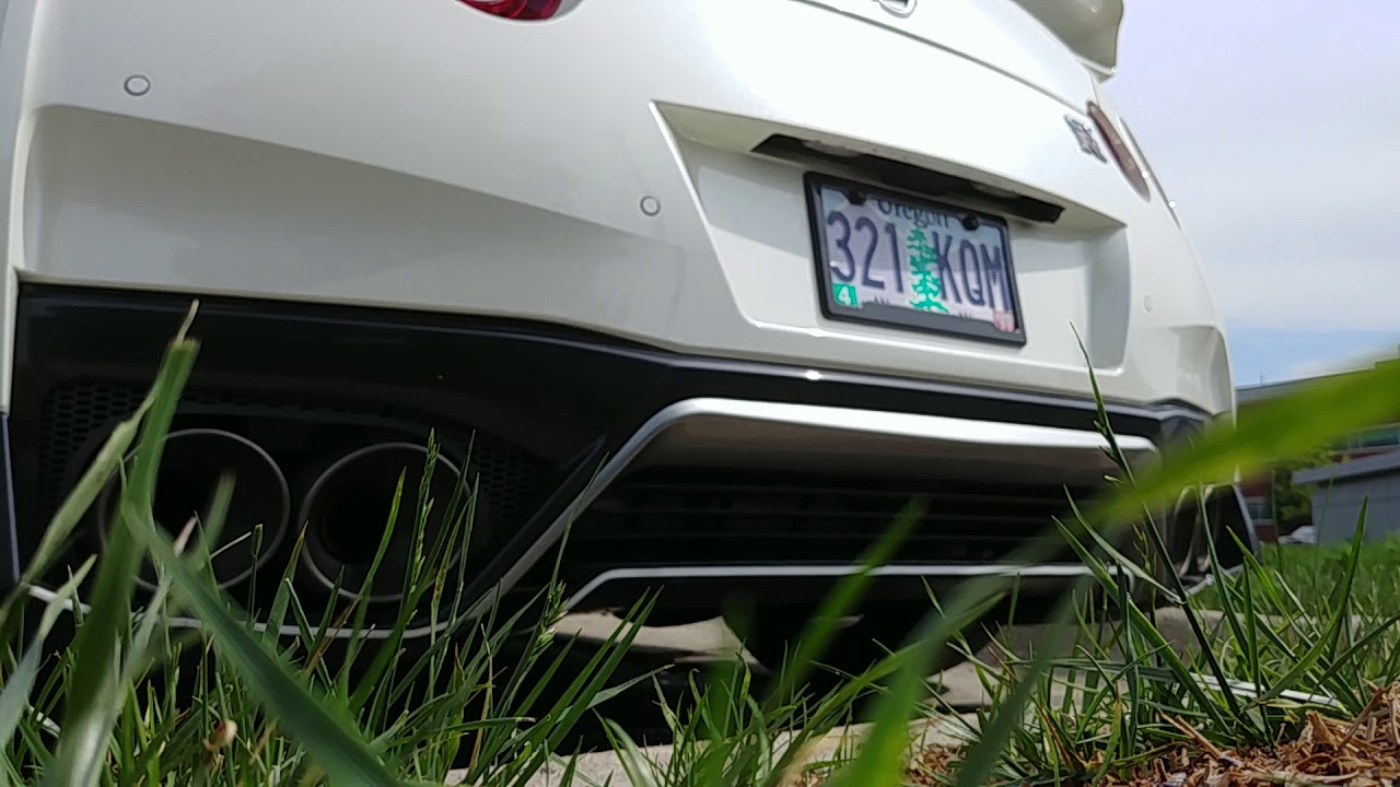 2017 Nissan R35 GT-R | SBD 90mm Race Midpipe Exhaust Cold Start - YouTube