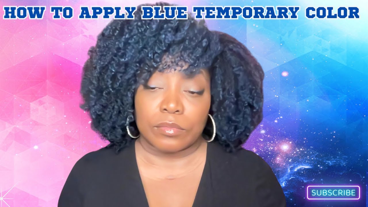 How to Apply As I Am Blue Temporary Hair Color | Type 4 Natural Hair # ...