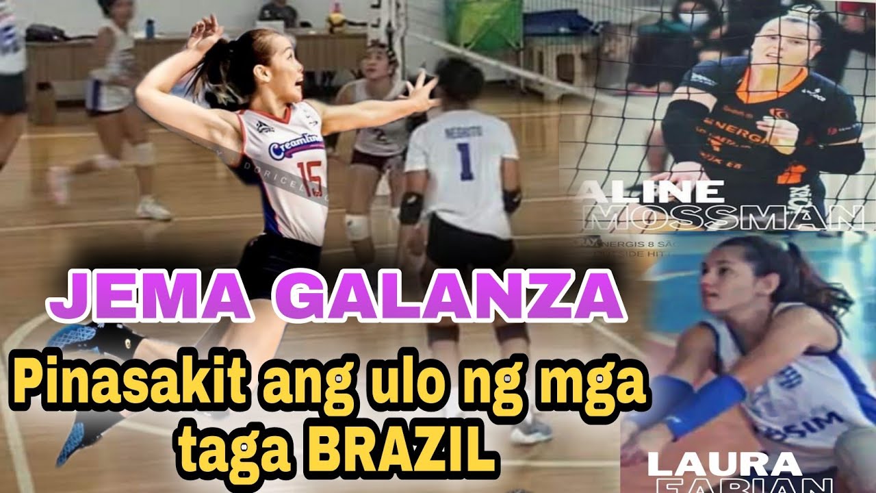 JEMA GALANZA PINASAKIT ANG ULO NG MGA TAGABRAZIL / POWER SPIKE - YouTube