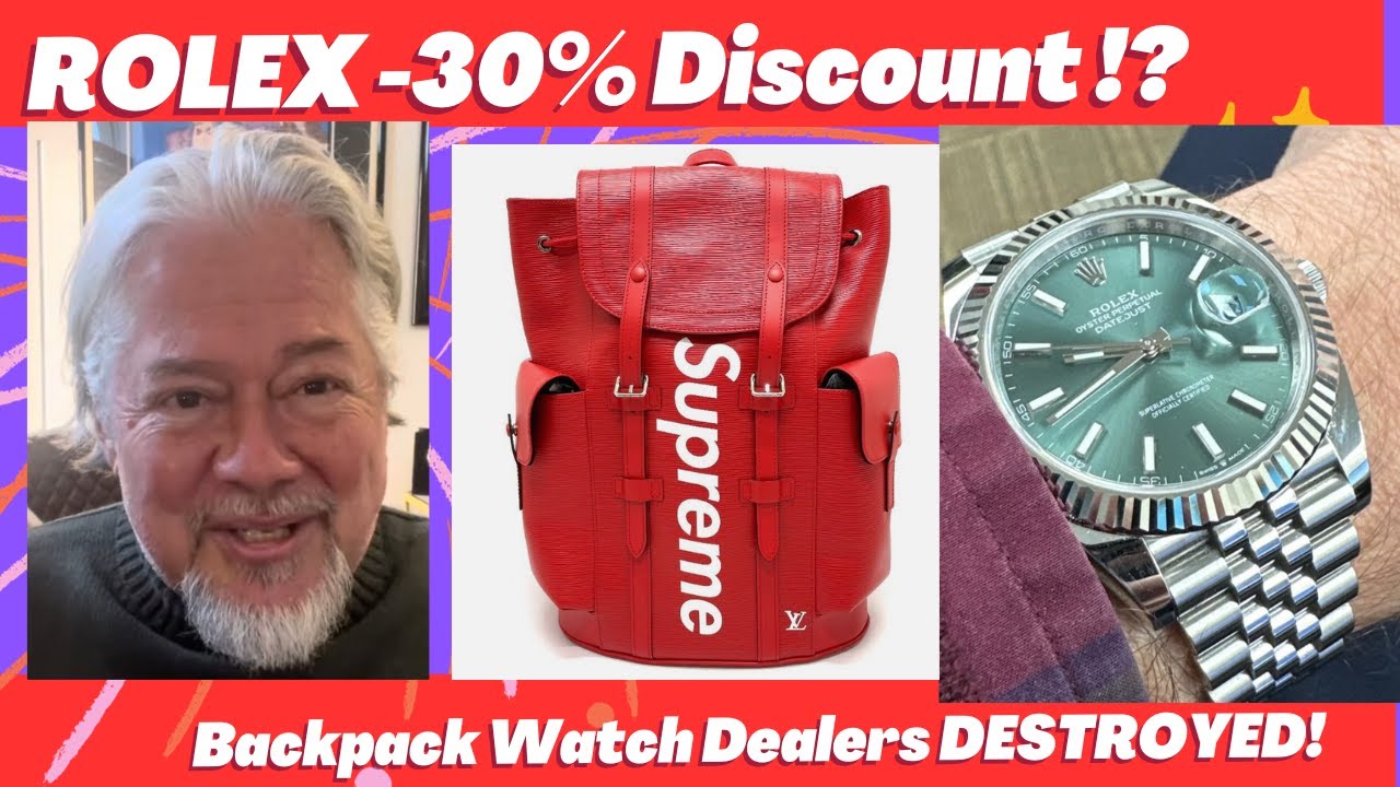ROLEX now selling at -30% DISCOUNTS Asia?! Backpack Watch Dealers going ...