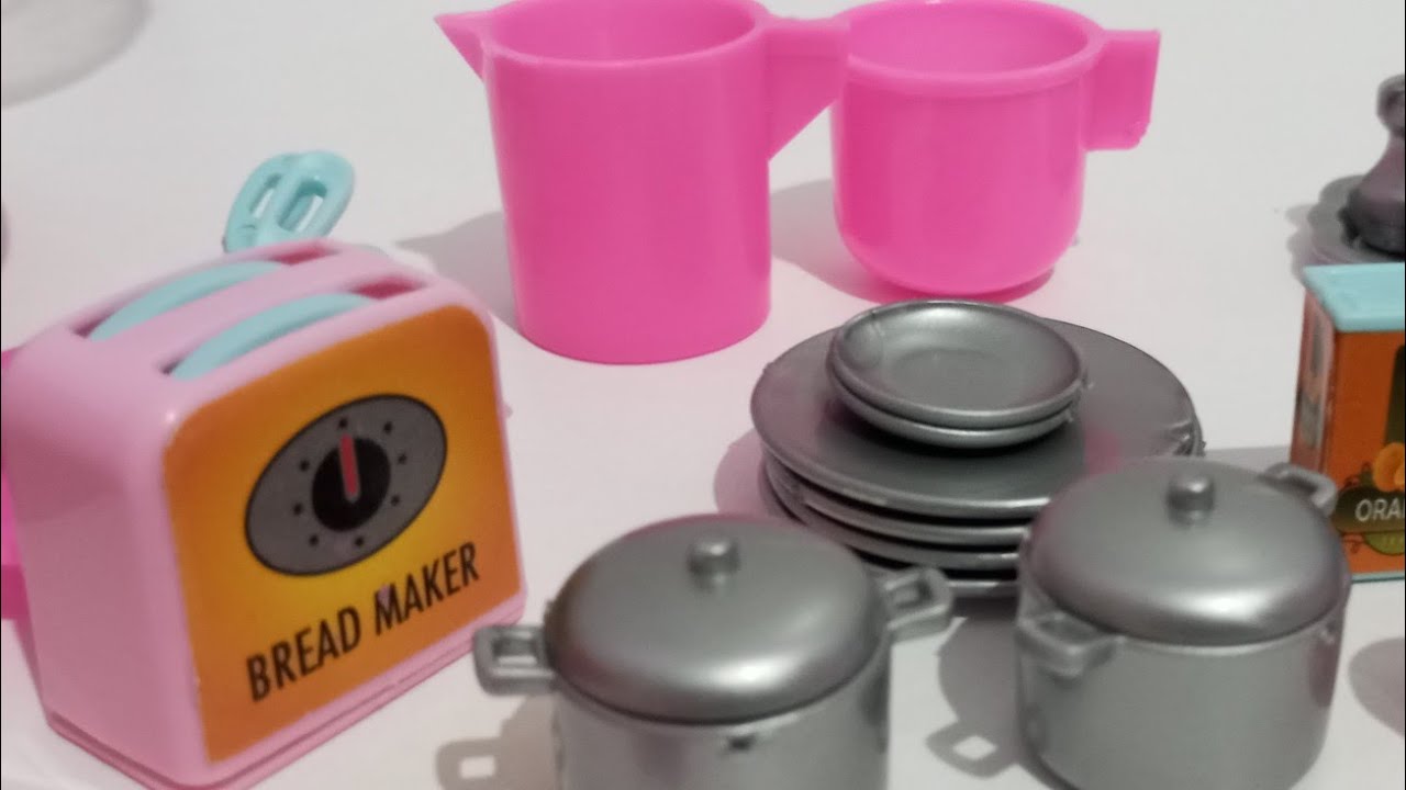 8 Minutes Satisfying Unboxing Cute Doll Kitchen Cooking Set | Tiny Toys ...