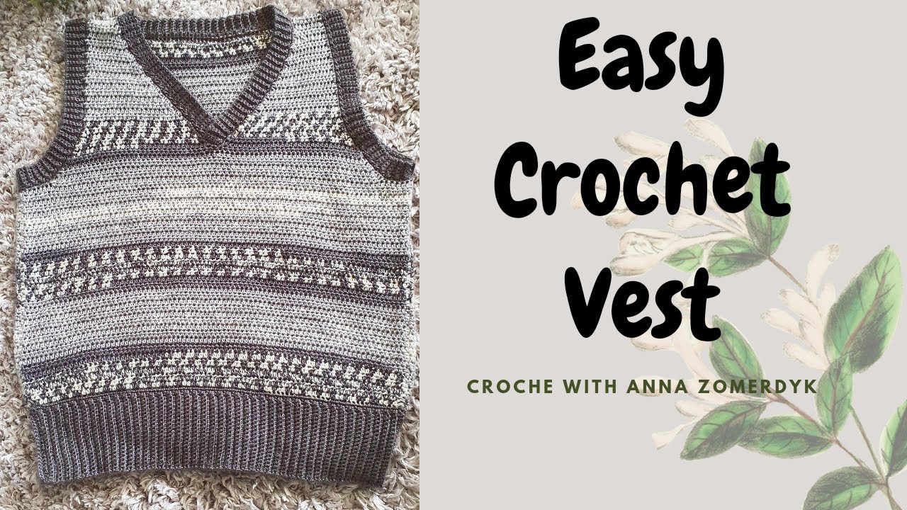 Easy Crochet Vest || Tutorial Merajut Vest - YouTube