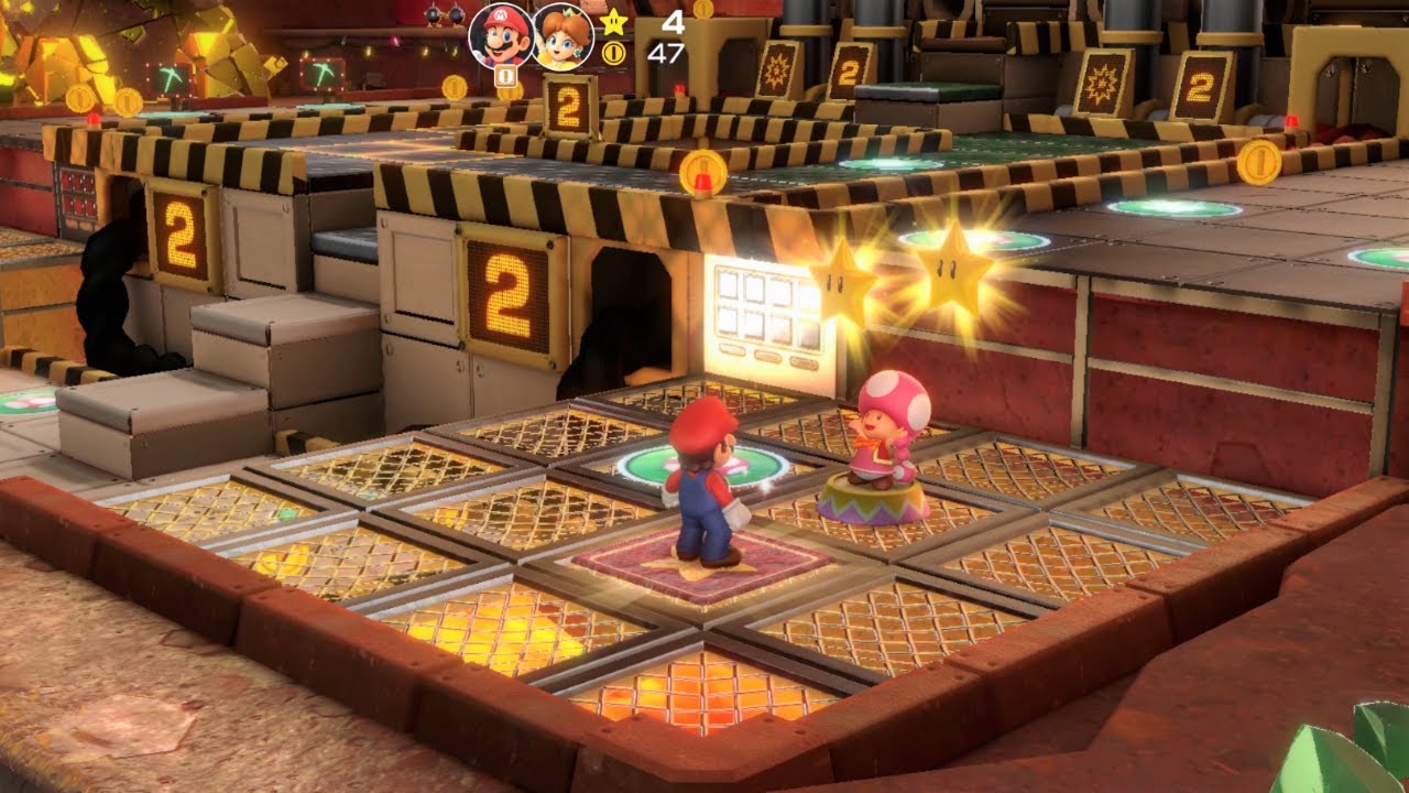 Super Mario Party Partner Party - Gold Rush Mine - Mario & Daisy vs ...