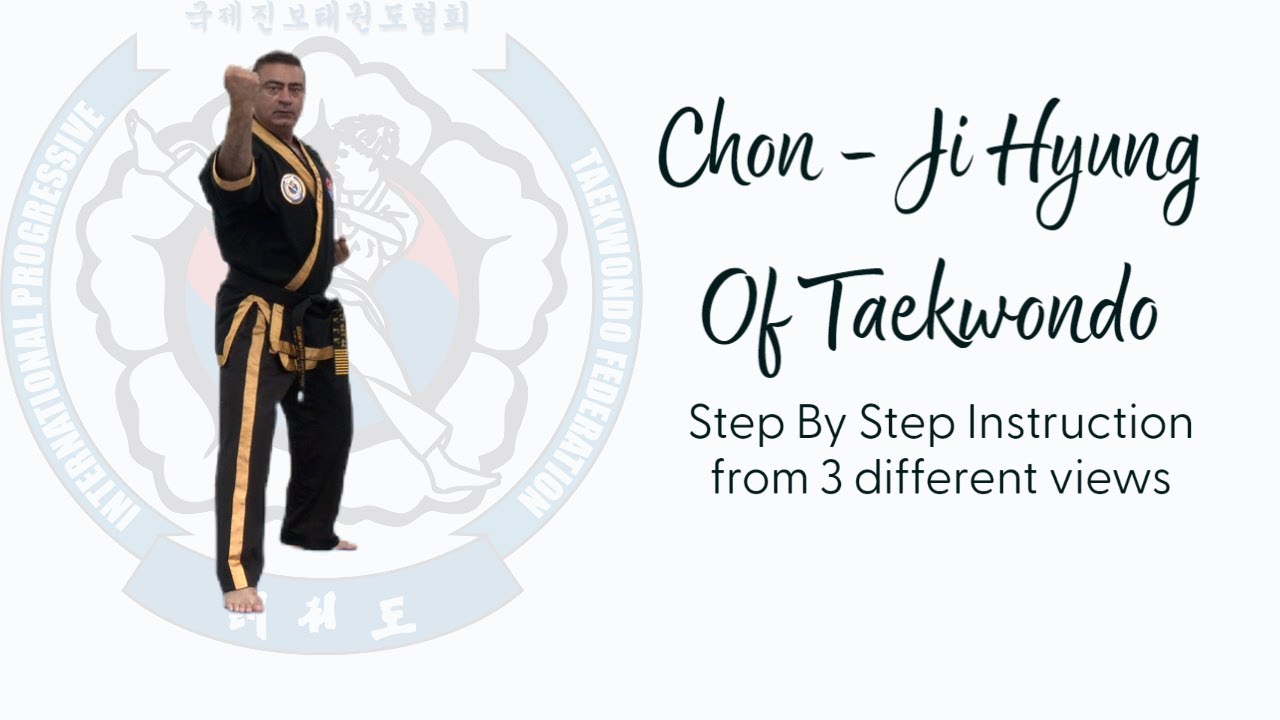 Learn the Chon Ji Hyung Step by Step - 3 Angles/ Views - YouTube