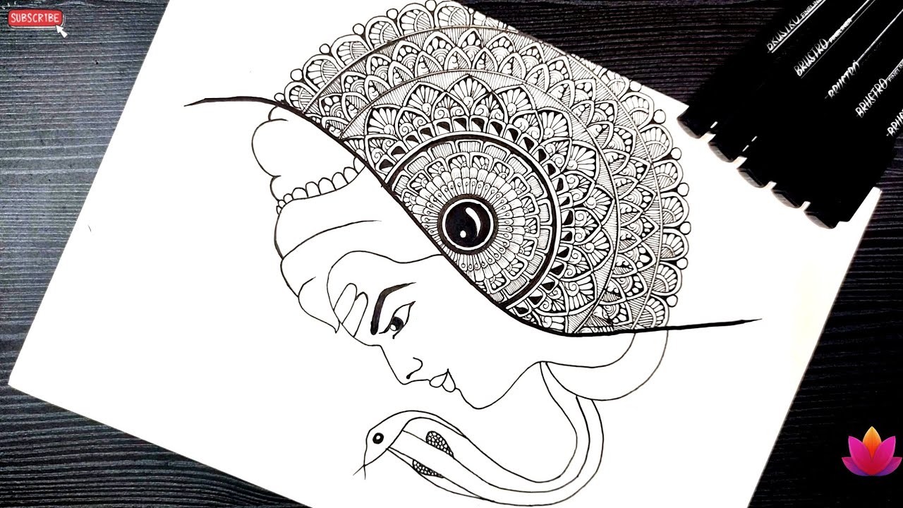 Sawan special Lord Shiva Mandala Drawing | Mandala Art - YouTube