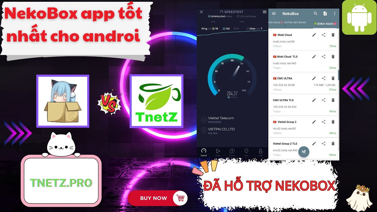 NekoBox for androi | Hướng dẫn sử dụng trên web vpn4G TNETZ.PRO - YouTube