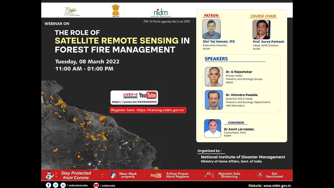 webinar on "The Role of satellite remote sensing in forest fire management" - YouTube