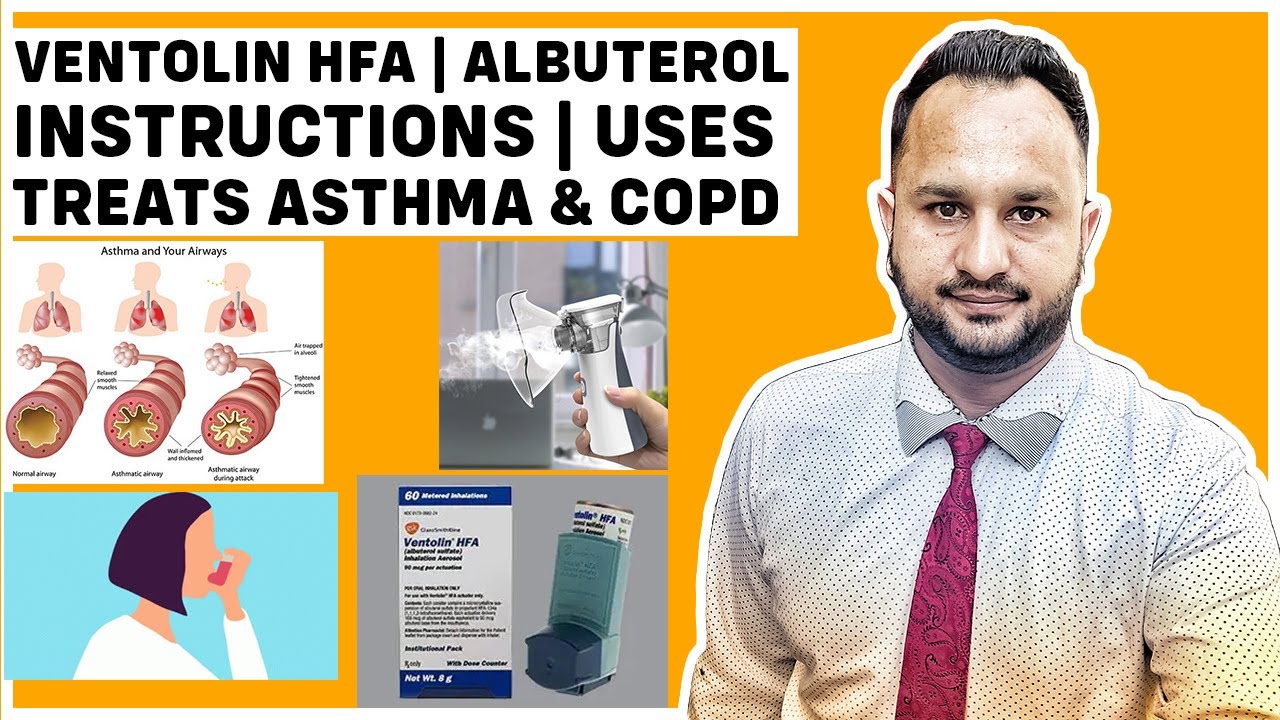 Ventolin HFA Albuterol Salbutamol Treats Wheezing Asthma COPD Ventolin HFA Albuterol Salbutamol Treats Wheezing Asthma COPD