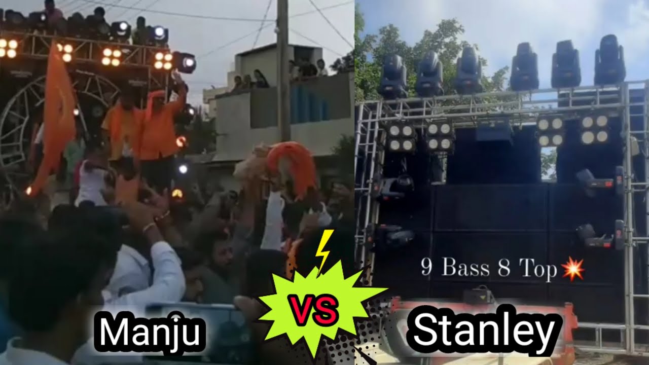 Hubli Stanley Dj 😈vs👹 manju Dj Harihara big war competition in Honnali ...