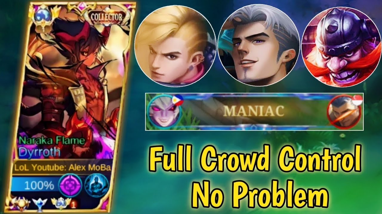 DYRROTH HOW TO COUNTER ENEMY FULL CROWD CONTROL - DYRROTH BEST BUILD ...