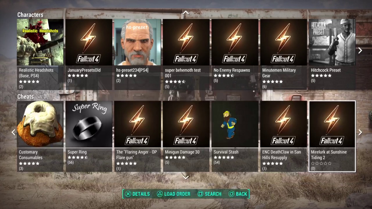 Fallout 4 - PS4 - Mods Review 17 - Cheats - YouTube