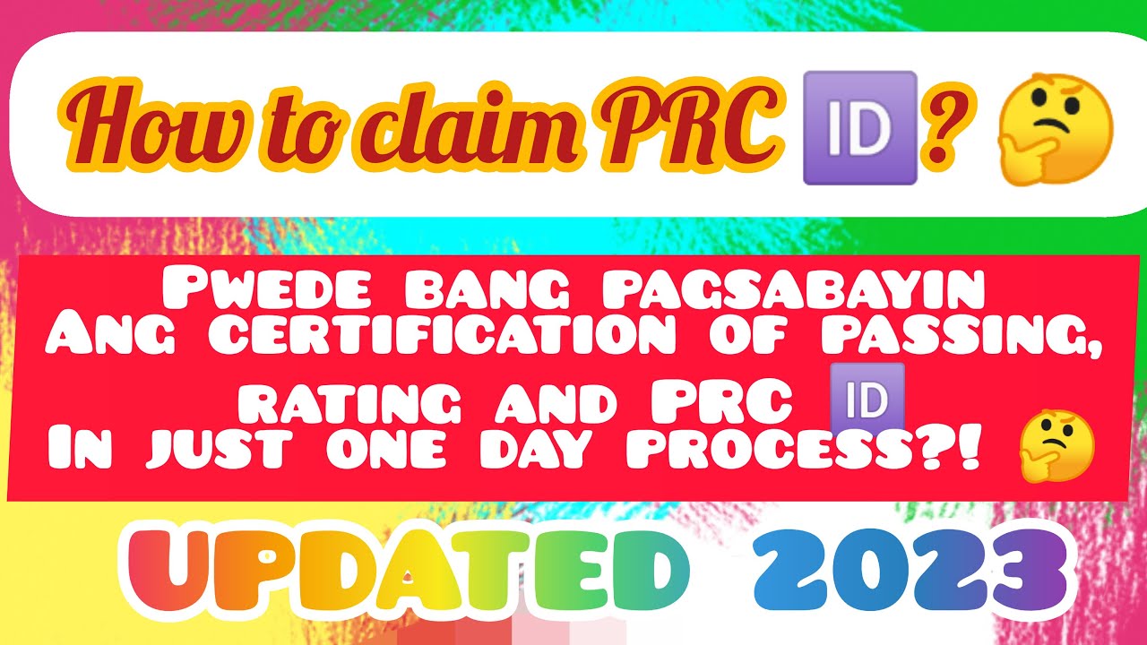 HOW TO CLAIM PRC I.D(PROFESSIONAL IDENTIFICATION CARD)||EASY STEPS|WHAT ...