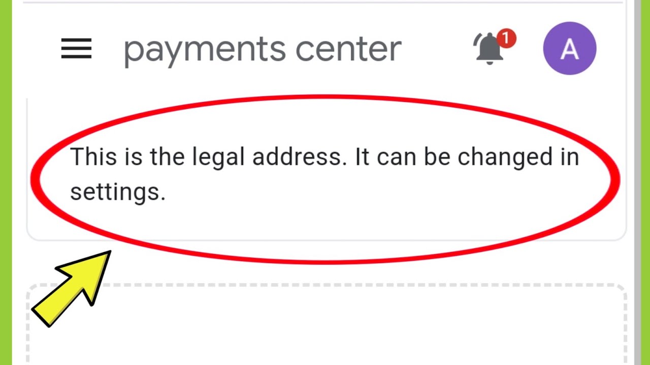 Google Payment | Fix This is the legal address it can be changed in ...