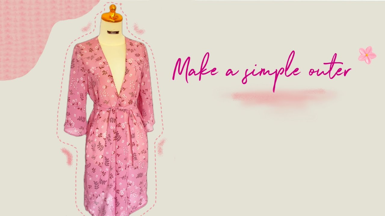 Make a simple pink outer || sewing vlog - YouTube