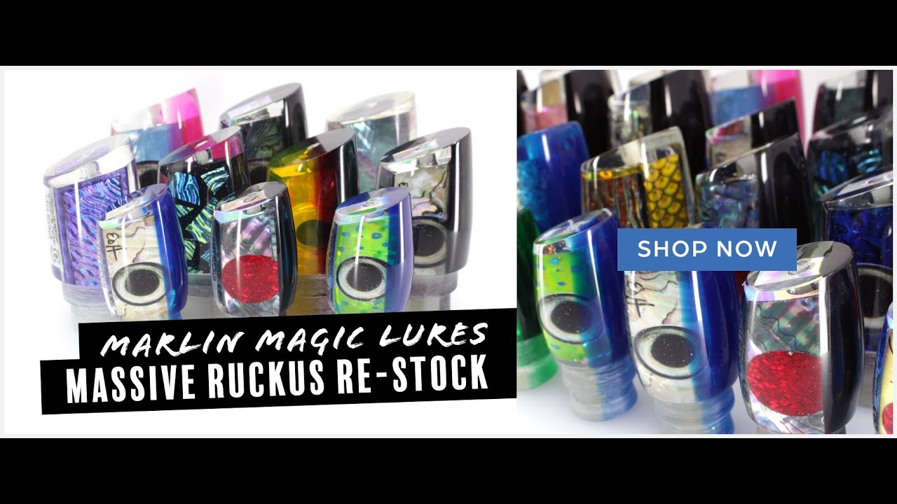 MARLIN MAGIC LURES Baby Ruckus, 12” Ruckus, & Large Ruckus Mid-Week Re ...